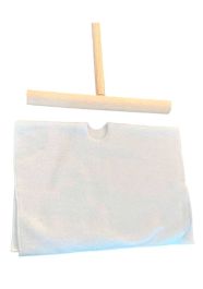 Cuban Wood Mop Stick with MICROFIBER Reusable Cloth. Cuban Style Mop.